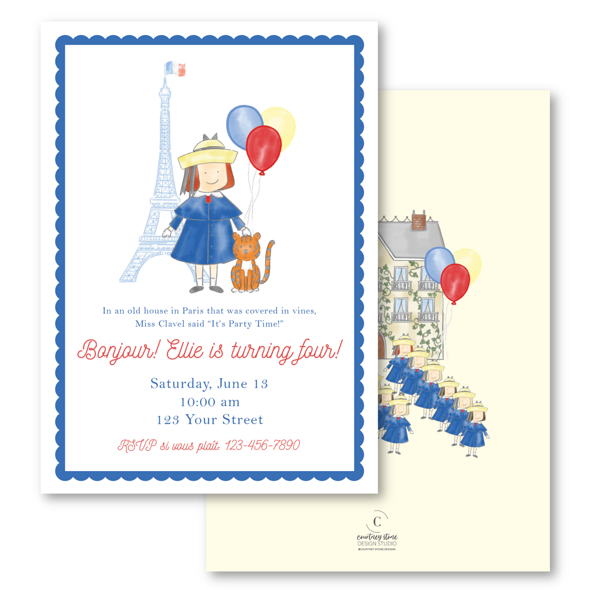 Madeline Birthday Invitations– courtneystonedesigns